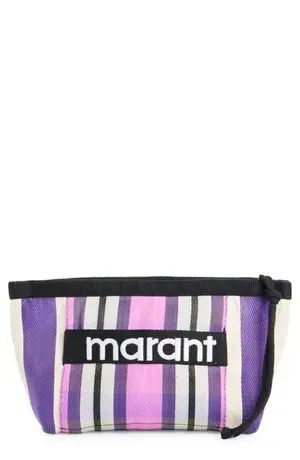 Isabel Marant Étoile Powden Stripe Nylon Pouch Purple