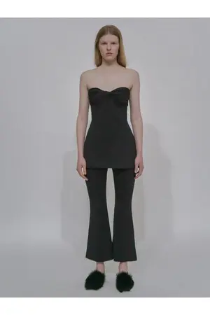 Rosetta Getty Twist Strapless Top