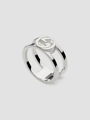 Gucci Interlocking G Sterling Ring - Silver