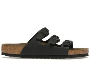 BIRKENSTOCK Florida Soft Footbed Sandals - Black