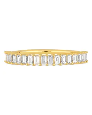Ef Collection 14k Yellow Diamond Baguette Ring - Gold