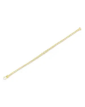 Ef Collection 14k Yellow Graduated Diamond Bracelet