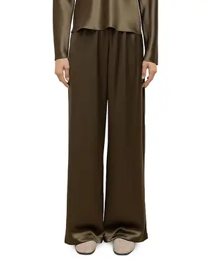 LESET Barb Wide Leg Trousers Olive