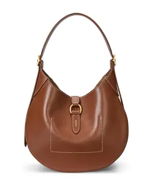 Polo Ralph Lauren Polo Id Leather Small Shoulder Bag - Brown