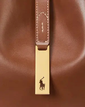 Polo Ralph Lauren Polo Id Leather Small Shoulder Bag - Brown