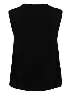 Transit Round-neck Sleeveless Top - Black