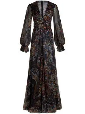 Paisley Print Evening Dresses