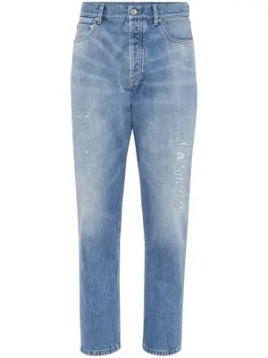 Brunello Cucinelli Mid-rise Slim-fit Jeans - Blue