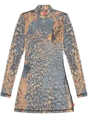 DIESEL® D-eleo Abstract-print Minidress