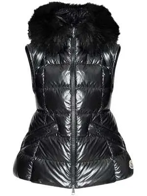 Moncler Anse Shearling-collar Down Vest