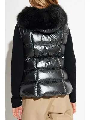 Moncler Anse Shearling-collar Down Vest
