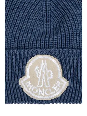 Moncler Logo-patch Virgin-wool Beanie
