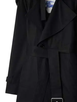 Burberry Gabardine-weave Trench Jacket - Black