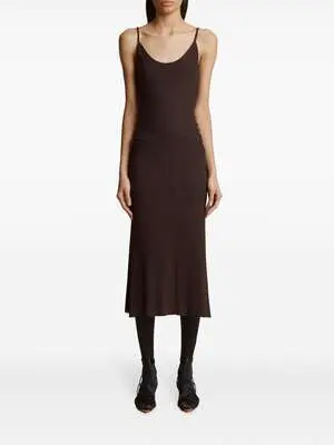Khaite Fine-ribbed Tank Top - Brown