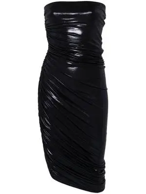 Norma Kamali Diana Lamé Midi Dress - Blue
