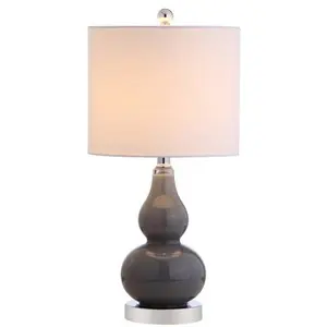 JONATHAN Y Anya Mini Glass Table Lamp - Gray