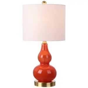 JONATHAN Y Anya Mini Glass Table Lamp - Sunset Orange