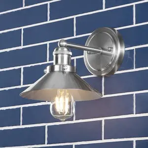 JONATHAN Y July 1-light Metal Shade Sconce - Nickel