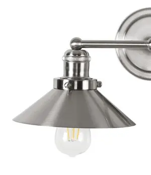 JONATHAN Y July 1-light Metal Shade Sconce - Nickel