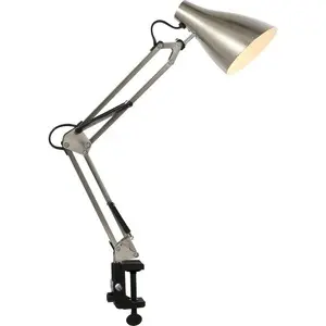 JONATHAN Y Odile Classic Industrial Adjustable Articulated Clamp-on Led Task Lamp Nickel