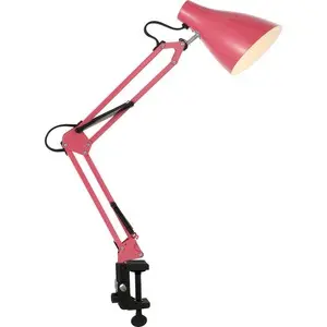 JONATHAN Y Odile Classic Industrial Adjustable Articulated Clamp-on Led Task Lamp - Pink