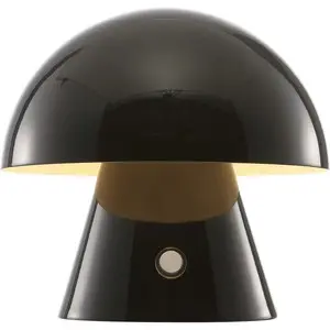 JONATHAN Y Porcini Contemporary Bohemian Rechargeable/cordless Iron Integrated Portable Led Mushroom Table Lamp - Black