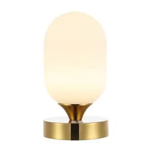 JONATHAN Y Eli Modern Minimalist Iron Rechargeable Integrated Portable Led Table Lamp - Brass Gold