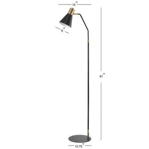 JONATHAN Y Apollo Modern Metal Led Task Floor Lamp