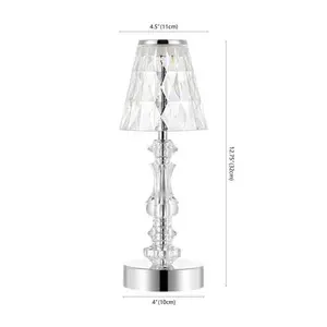 JONATHAN Y Lillian Bohemian Classic Acrylic Rechargeable Integrated Portable Led Table Lamp