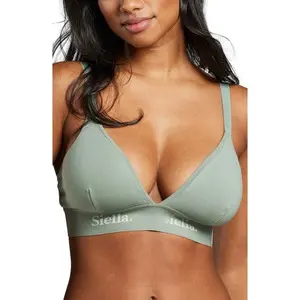 SIELLA Organic Cotton Triangle Padded Bra Sage Green