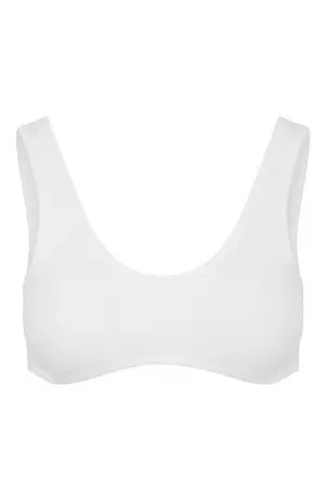 NUDEA The Organic Cotton Dip Front Bralette - Cotton White