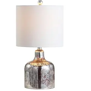 JONATHAN Y Gemma Glass Bell Led Table Lamp Chrome