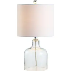 JONATHAN Y Gemma Glass Bell Led Table Lamp Clear