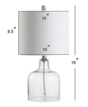 JONATHAN Y Gemma Glass Bell Led Table Lamp