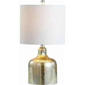 JONATHAN Y Gemma Glass Bell Led Table Lamp - Gold