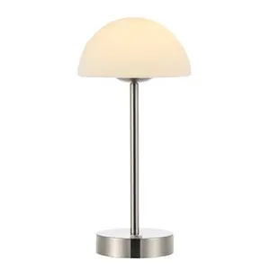 JONATHAN Y Xavier Modern Minimalist Iron Rechargeable Integrated Portable Led Table Lamp - Nickel
