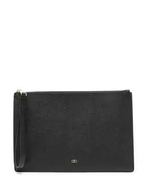 FERRAGAMO Gancini Leather Wristlet