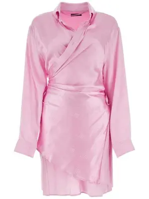 Balenciaga Monogram-jacquard Shirt Dress