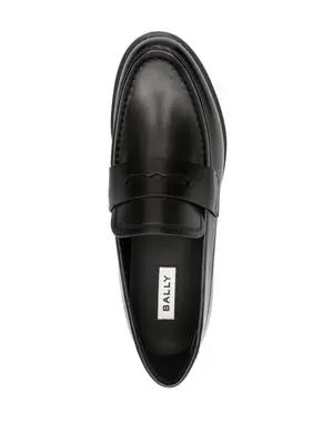 Bally Logo-debossed Leather Loafers