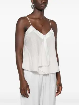 Emporio Armani Ruffled Seersucker Top