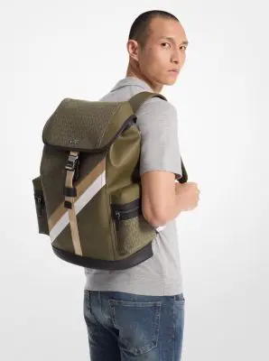 Michael Kors Rivington Logo Stripe Backpack In Brown - 72  display picture 2
