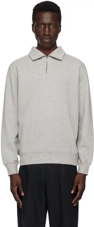 BEAMS Gray Half-Zip Sweatshirt - Grey15