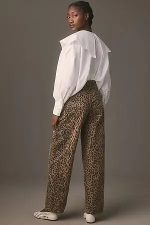 DAMSON MADDER Dion Leopard Carpenter Cargo Pants