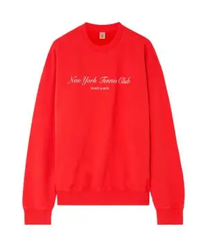 SPORTY & RICH French Open Printed Cotton-jersey Sweatshirt