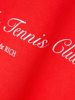 SPORTY & RICH French Open Printed Cotton-jersey Sweatshirt