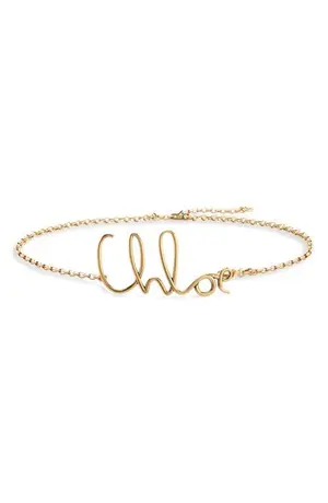 Chloé Script C Chain Belt - Vintage Gold