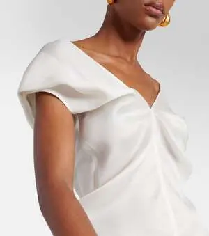 Khaite Ami Silk Top - White