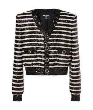 BALMAIN Balmain Sequined Striped Jacket