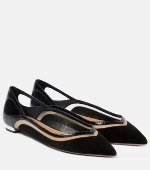 Aquazzura Open Toe Flats For Women