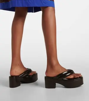 Dries Van Noten Leather Platform Sandals